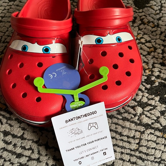 CROCS | Shoes | Crocs Mens Us Mens Classic Lightning Mcqueen Clogs Red ...